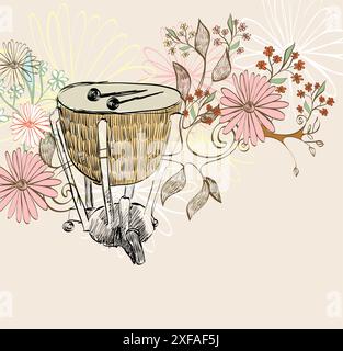 hand drawn timpani on a light background Stock Vector Image & Art - Alamy