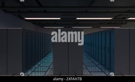 3d rendering of data rooms are spaces used for housing data, they are ...