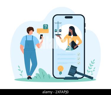 Legal assistance isolated cartoon vector illustration Stock Vector ...