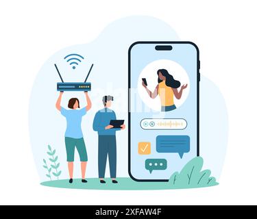 lan network switch cartoon vector illustration Stock Vector Image & Art ...