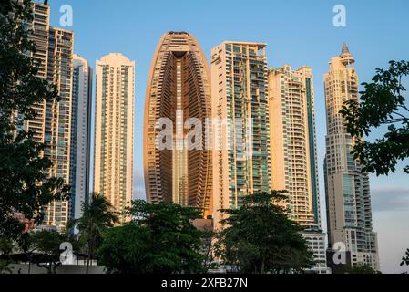 Skyscrapers of Punta Pacífica with JW Marriott Panama tower, Panama ...