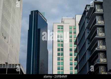 Towerbank tower in the banking and financial hub of the city, Panama ...