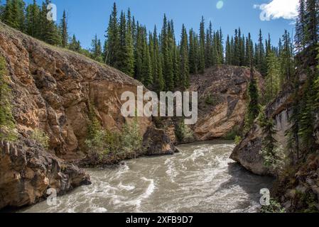 Magnificent Lapie Canyon located in Yukon Territory, northern Canada ...