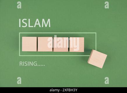 Islam, rising influence in Europe, progress bar, social issue and ...