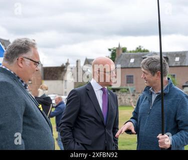 Nairn, UK. 2nd July, 2024. This is MSP John Swinney meeting up with ...