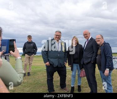 Nairn, UK. 2nd July, 2024. This is MSP John Swinney meeting up with ...