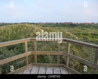 wide view on a wooden viewing platform on a mountain in austria Stock ...