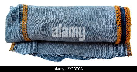 Piece old frayed edges of fabric cloth texture isolated on white ...