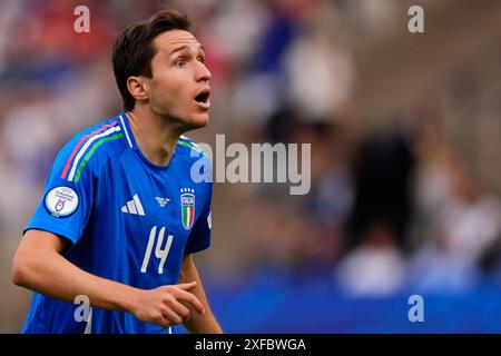 Italy’s Federico Chiesa during the Euro 2024 soccer match between Swiss ...