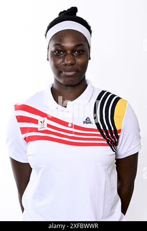 Belgium's Bethy Mununga pictured during the celebrations at the ...