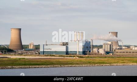 A gas fired power station at Salt End near Hull on the Humber estuary ...