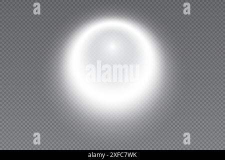 Flashlight frame overlay shadow. Spotlight mockup, lamp or lantern rays ...