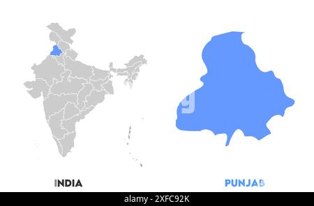Punjab State Map1, State of India, Republic of India, government ...