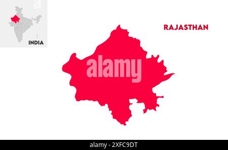 Rajasthan political map1, State of India, Republic of India, government ...