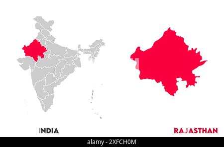 Rajasthan political map1, State of India, Republic of India, government ...
