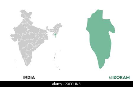 Mizoram political map1, State of India, Republic of India, government ...