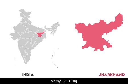Jharkhand vector map1, State of India, Republic of India, government ...