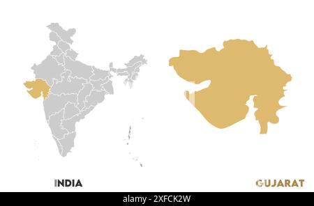 Gujarat political map1, State of India, Republic of India, government ...