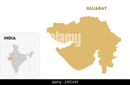 Gujarat vector map1, State of India, Republic of India, government ...