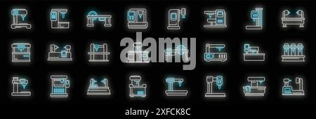 Cnc machine icons set outline vector. Mill controller. Industrial tool Stock Vector Image & Art ...