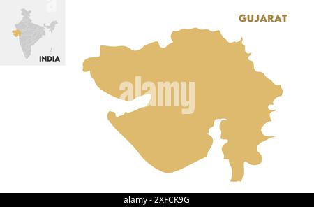 Gujarat political map1, State of India, Republic of India, government ...