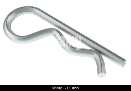 Cotter Pin, R Type Stainless Steel Cotter Pin. 3D rendering isolated on ...
