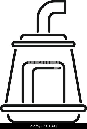 Line icon of a bioreactor, a vessel used to grow cells or tissues in a ...