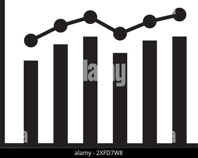 Pie chart business report monochrome concept vector spot illustration ...