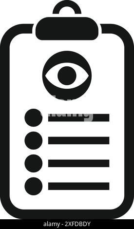 Icon of an eye test chart, representing concepts like optometry, vision ...