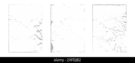 Stippled rough grunge collection. Aged pixelated texture paper overlay ...