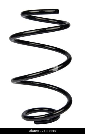 Black Coil Spring Isolated On White Background Stock Photo - Alamy