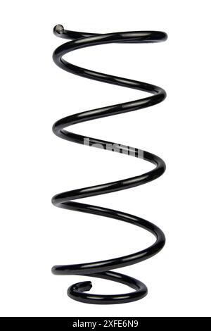 Black Coil Spring Isolated On White Background Stock Photo - Alamy