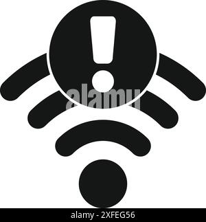 Wifi symbol is showing warning sign indicating unstable internet ...