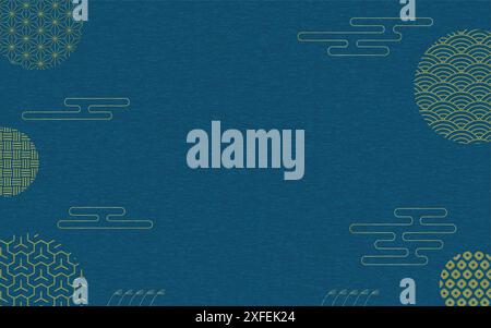 Japanese Patterns and Textures for Otsukimi, Vector Illustration Stock ...