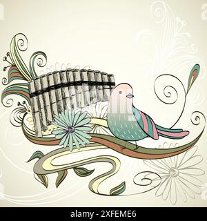sketch of a panpipe on a light background Stock Vector Image & Art - Alamy