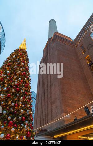 Christmas Celebrations at Battersea Power Station, London Stock Photo ...