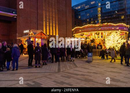 Christmas Celebrations at Battersea Power Station, London Stock Photo ...