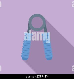 Blue hand gripper for exercising hand and forearm muscles Stock Vector ...