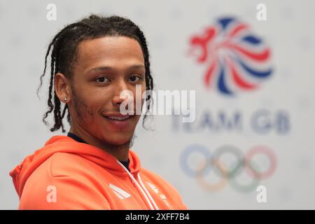 Kye Whyte during a Team GB kitting out session for the Paris Olympics ...