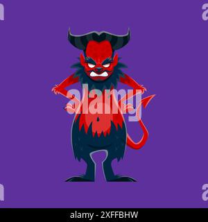 Red devil goat creepy cartoon character isolated set Stock Vector Image ...