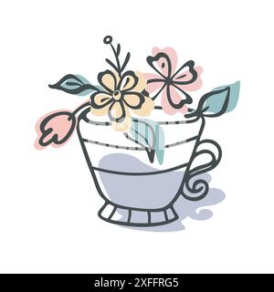 Bouquet Of Flower Cartoon Colored Clipart Stock Vector Image & Art - Alamy