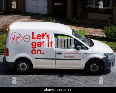 Virgin Media van parked on Amalgamated Drive, West Cross Centre ...