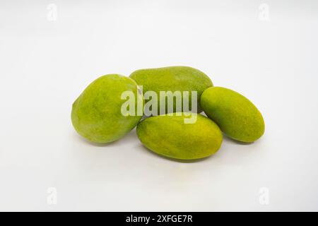 Delicious Looking Green Mangoes Chopped Tropical Fruit Cut Slices and ...