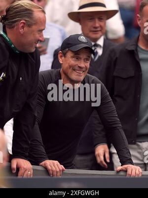 Ben Navarro, father of Emma Navarro on day three of the 2024 Wimbledon ...