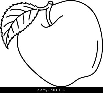 Apple eating steps line art icon set. Stages of biting ripe apple from ...