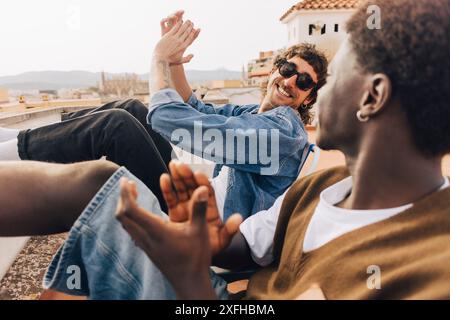 Afro american man wearing sunglasses over isolated background doing ...