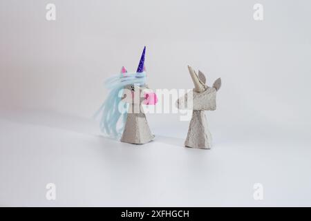 Tutorial on how to make unicorn from recycled paper. Kids craft ...