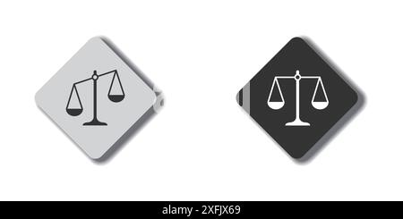 Law scales icon. Medical scales. Flat vector illustration Stock Vector ...