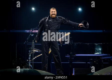 Sam Smith performing at Stavernfestivalen 2024 on 3 July 2024 Stock ...