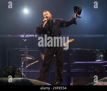 Sam Smith performing at Stavernfestivalen 2024 on 3 July 2024 Stock ...